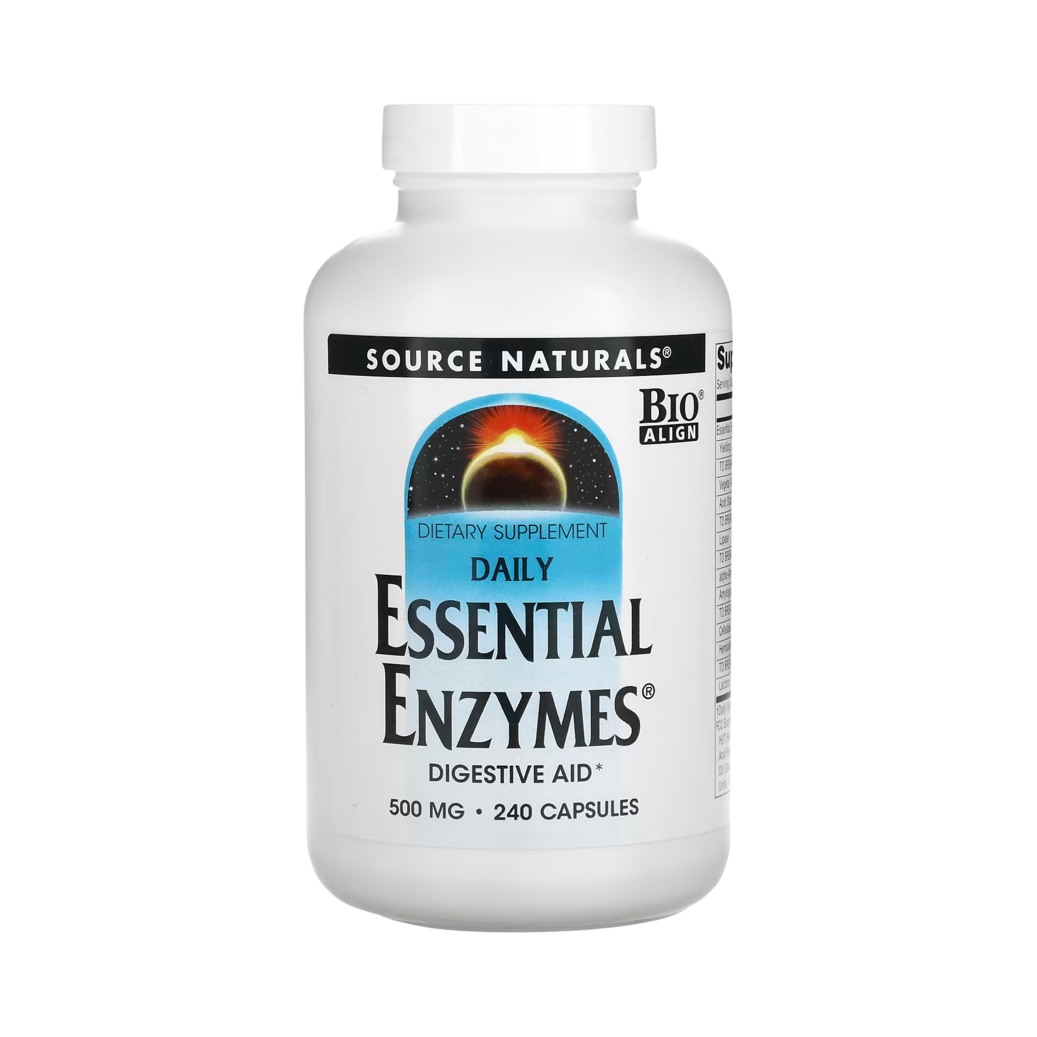 Source Naturals, Essential Enzymes® 500mg (30,60,120,240,360) Capsules ...